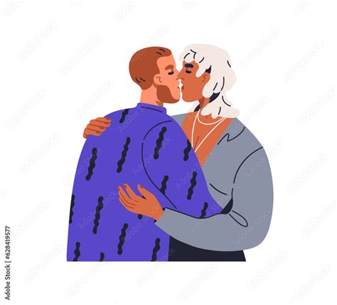 Kissing Men Gay Couple Homosexual Lgbt Lovers In Intimate Romantic