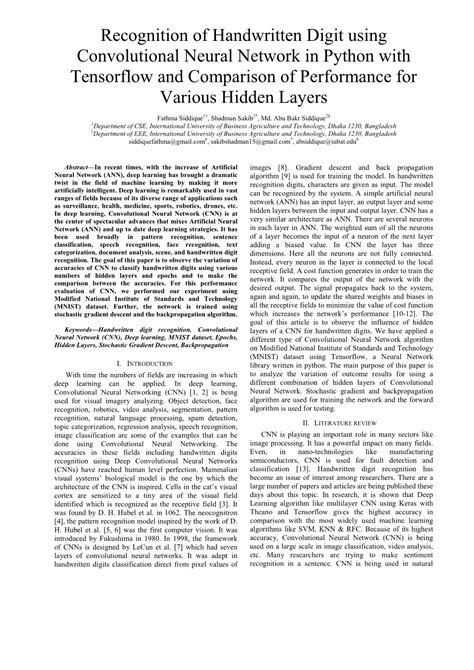 Recognition Of Handwritten Digit Using Convolutional Neural Network In