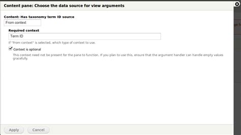 programmatically rendering a views pane with arguments from context