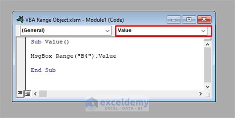 how to use the range object of vba in excel 5 properties