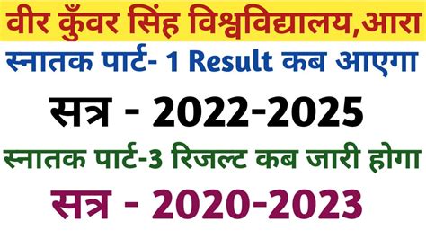 Vksu Part 1 Result Date Session 2022 2025 Vksu Part 3 Result Date