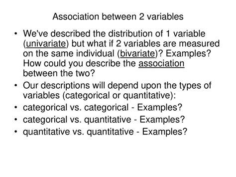 Association Between 2 Variables Ppt Download