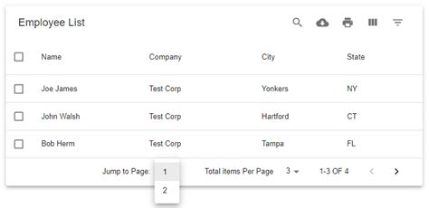 react mui datatables customize styling pagination components