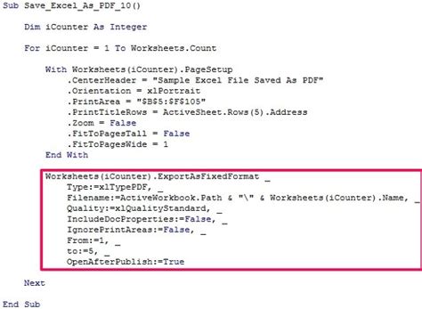 excel vba save as pdf step by step guide and 10 examples