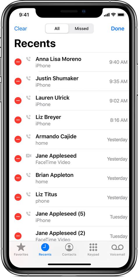 View And Delete The Call History On Your Iphone Apple Support