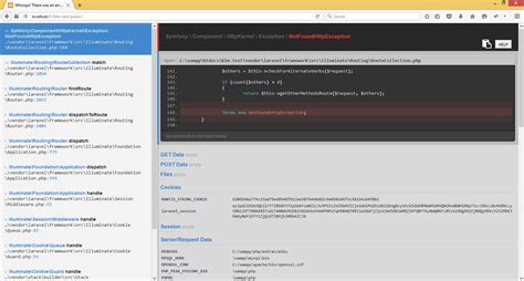 php laravel application configuration issues stack overflow