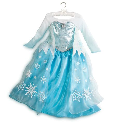 Disney Store Authentic Frozen Queen Elsa Costume Dress Size 3 4 5 6 7 8