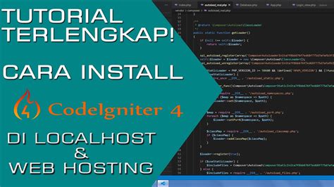 cara install codeigniter 4 di localhost dan web hosting youtube