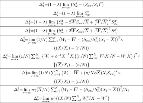 Table 1 From A Comparison Of Estimators Of Mean And Its Functions In