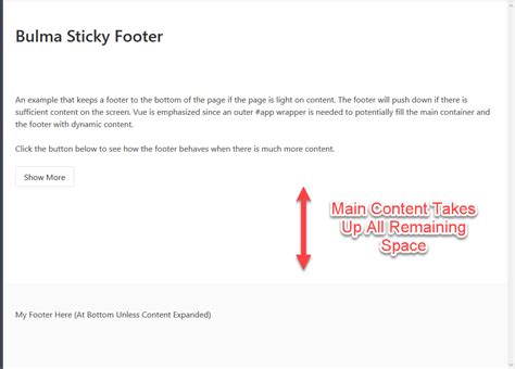 bekwam courses vue js bulma sticky footer