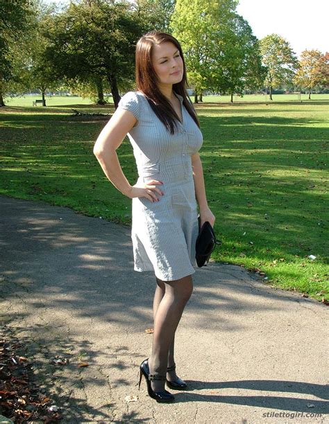 Office Slut In High Heels And Stockings Pic 5 Of Bubbly Brunette Milf