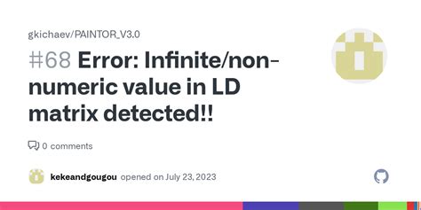 error infinite non numeric value in ld matrix detected · issue 68