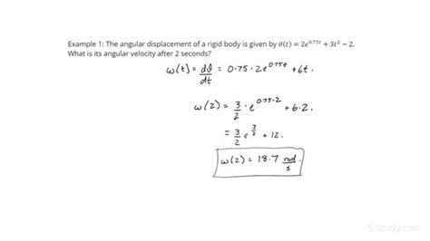 Calculating An Instantaneous Or Final Angular Velocity Of An Object
