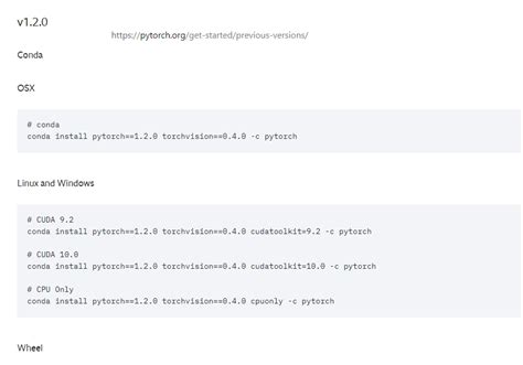 python how to install pytorch 1 2 0 with cuda support on windows 10