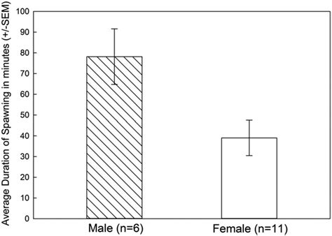 Average White Abalone Duration Of Spawning By Gender Nonparametric