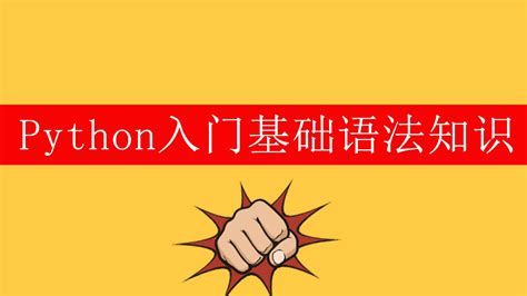 python入门基础语法知识 哔哩哔哩