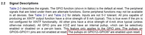 tms320f28335 do gpio outputs float at power up or do the internal pull