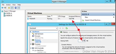 hot add and remove static memory in a hyper v vnext virtual machine