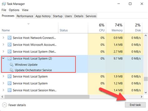 fix service host local system high disk usage on windows 10