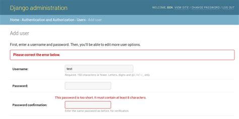 disabling django s password strength checking for development
