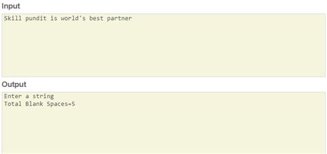 skillpundit java program to find number of blank spaces