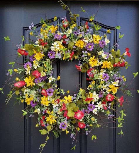 Summer Wreaths Yellow Daisy Wreath Summer Front Door Wreaths Door