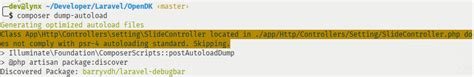class `slidecontroller` tidak memenuhi standard autoloading psr 4