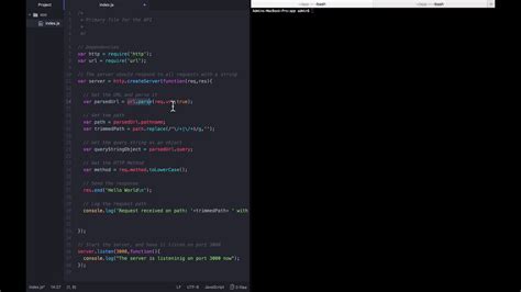 parse query strings in a node js server the node js master class