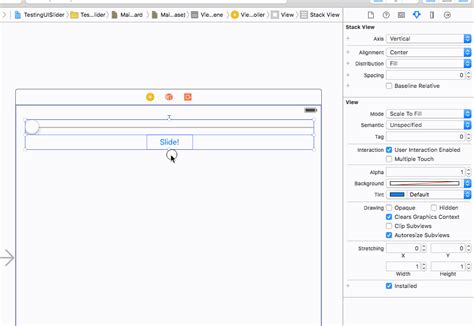 swift2 how to add space between two components in stackview stack