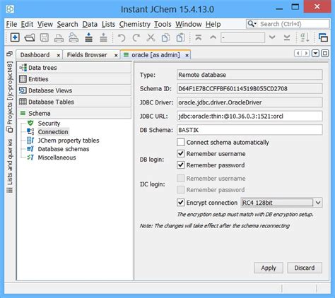 oracle jdbc connection encryption chemaxon docs