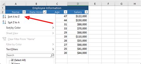 how to sort and filter data in excel