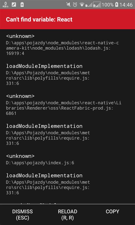 android can t find variable react on build stack overflow