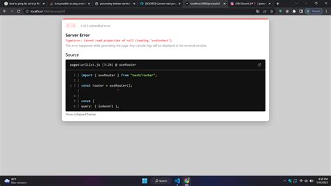 next js typeerror cannot read properties of null reading usecontext