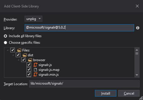 typescript compile error from libman library in reactjs