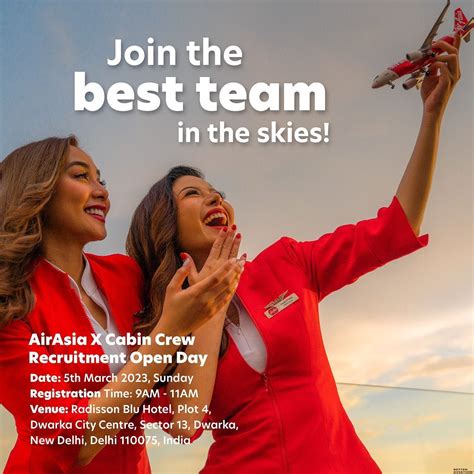 Airasia X Cabin Crew Recruitment Day [new Delhi] 05 March 2023