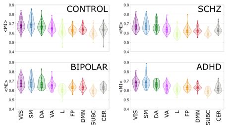 For Each Group And Each Intrinsic Connectivity Network We Plot The