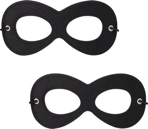Onwon Eye Mask Highwayman Robber Fancy Dress Black Bandit
