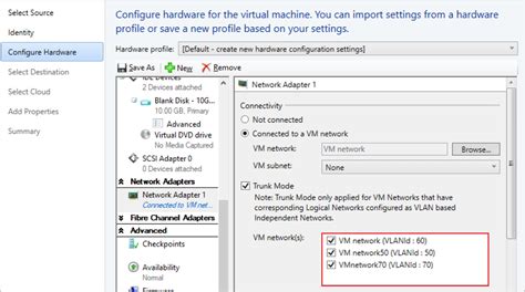 configure virtual machine settings in the vmm compute fabric