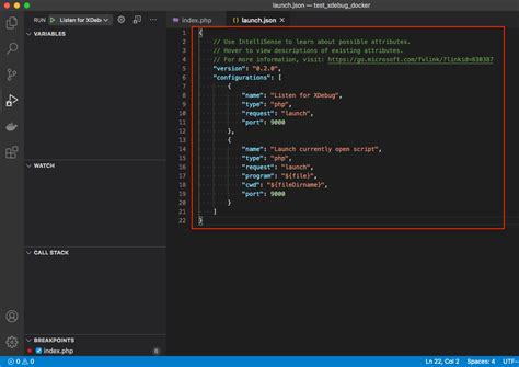 debugging php code with vscode and xdebug on a docker