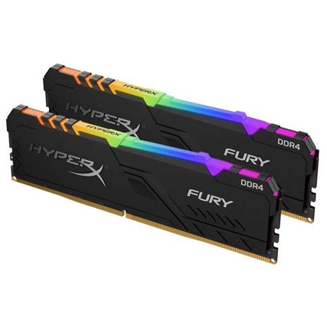 kingston hyperx fury rgb 32gb 2x 16gb ddr4 3600mhz memory black