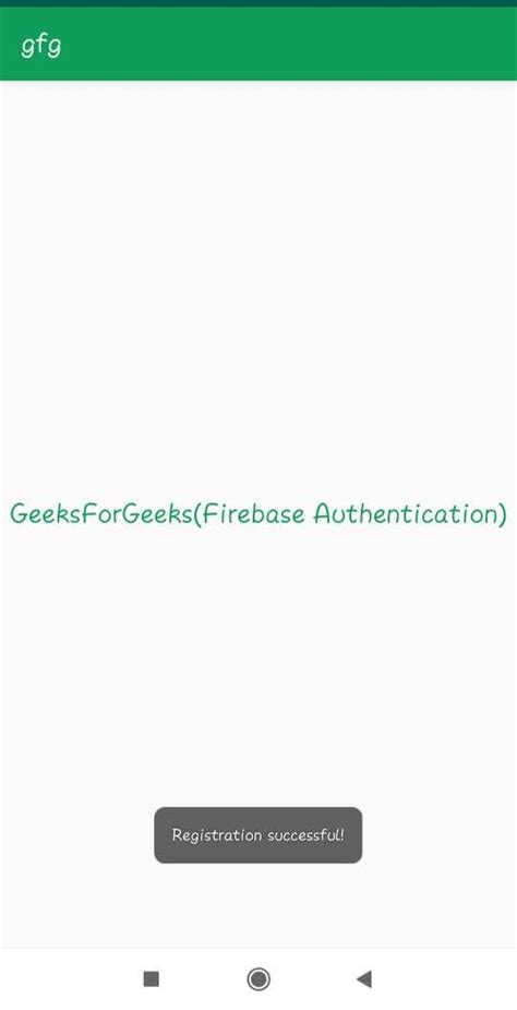 user authentication using firebase in android geeksforgeeks