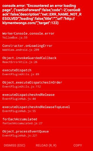 android react native webview loading error handling stack overflow