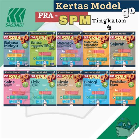 Buku Latihan Kertas Model Go Pra Spm Kssm 2024 Tingkatan 4 Bm Eng