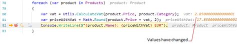 inspect variable values and objects jetbrains rider documentation