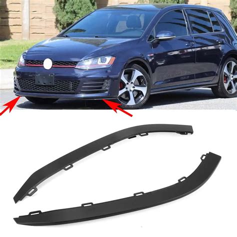 Mk7 Gti 2x Car Front Bumper Lip Lower Spoiler Air Deflector Valance