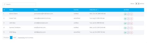 larachat articles create dynamic data table component