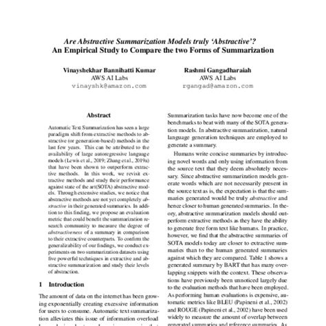 Are Abstractive Summarization Models Truly ‘abstractive An Empirical