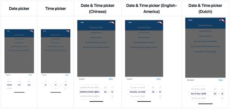 cupertino date picker in flutter