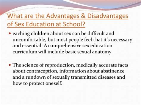 Sex Education In School