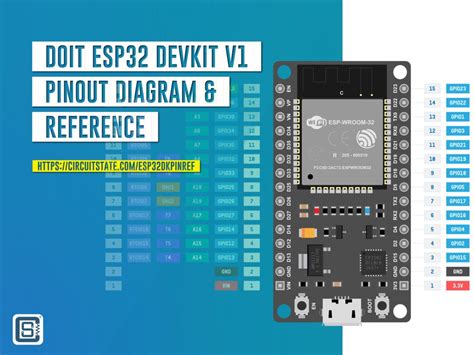 doit esp32 devkit v1 wi fi development board pinout diagram and arduino